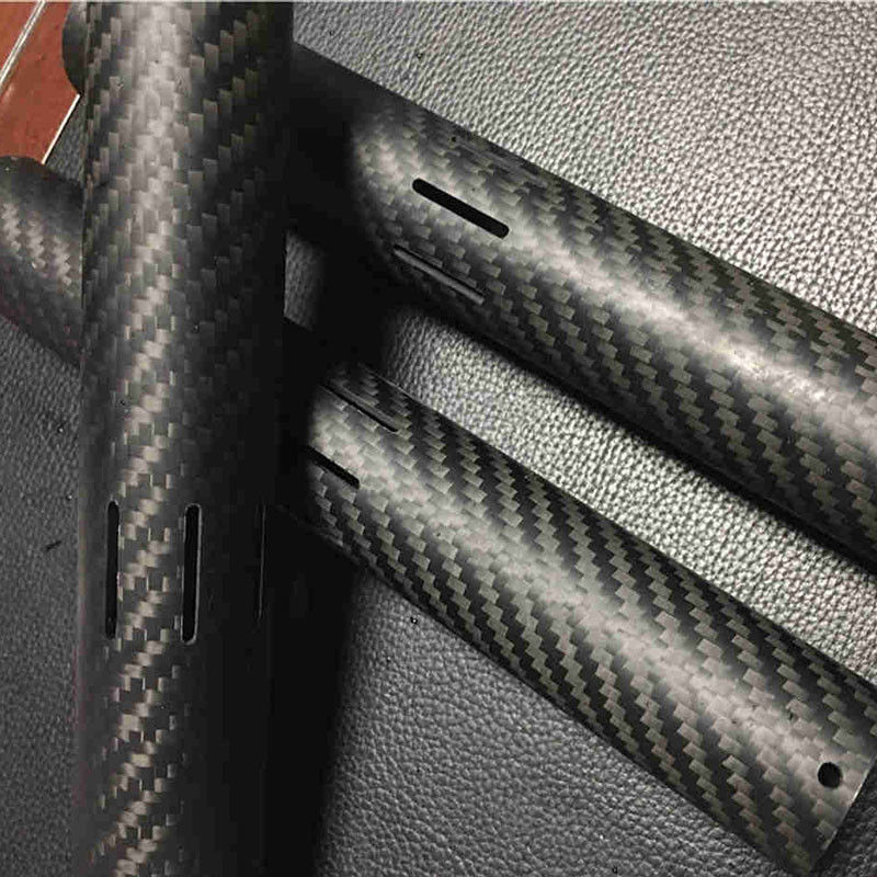 14x12x1000mm 3K CF Tube Carbon Fiber / Fibre Tube 3K Roll Wrapped