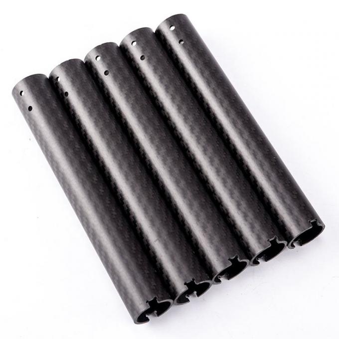 100% 3K Carbon Fiber Round Tubings High Modulus Lightweight